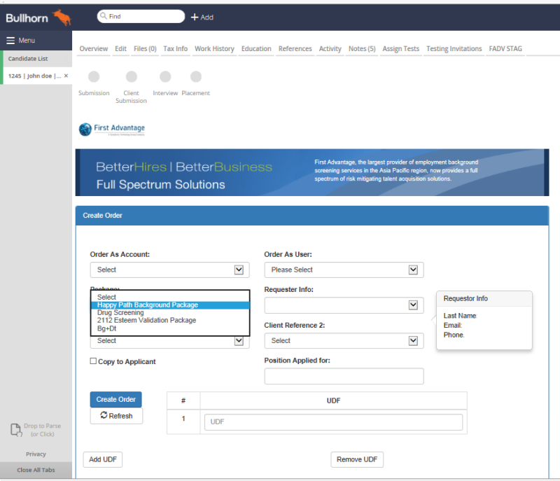 First Advantage | Bullhorn Marketplace