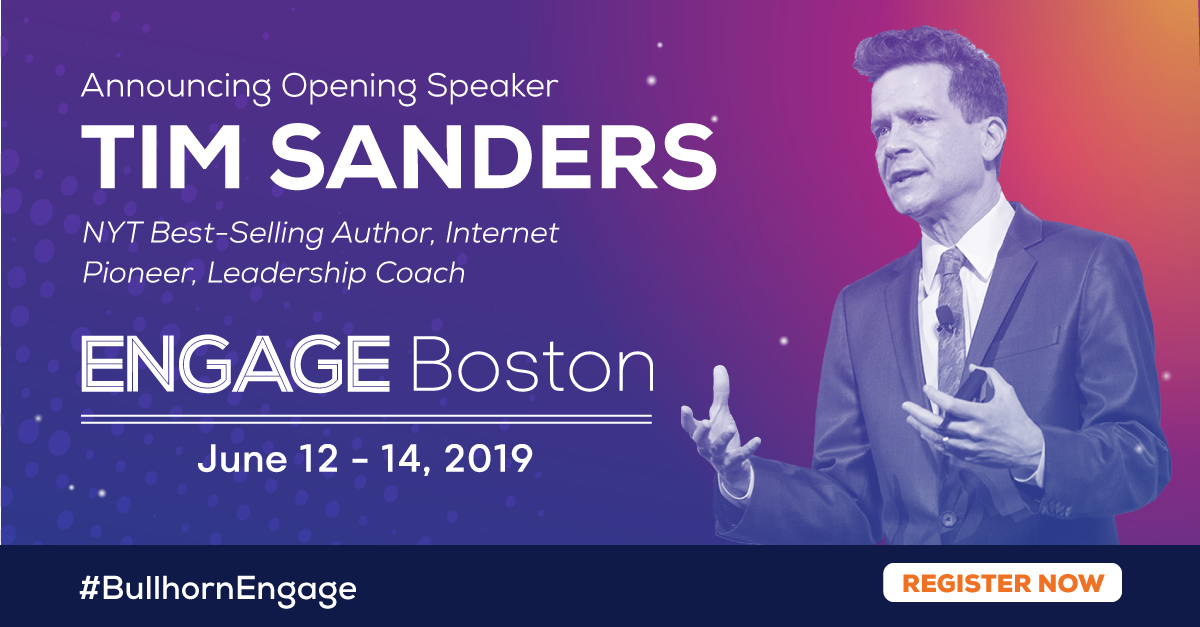 NYT Best-Selling Author Tim Sanders is Speaking at Engage Boston 2019