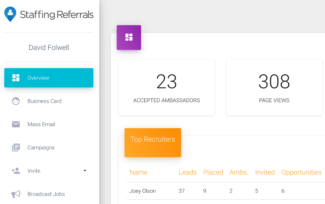 Staffing Referrals | Bullhorn